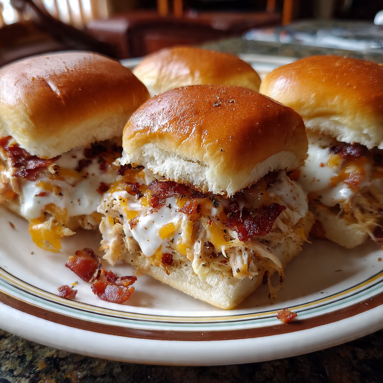 Chicken Bacon Ranch Sliders